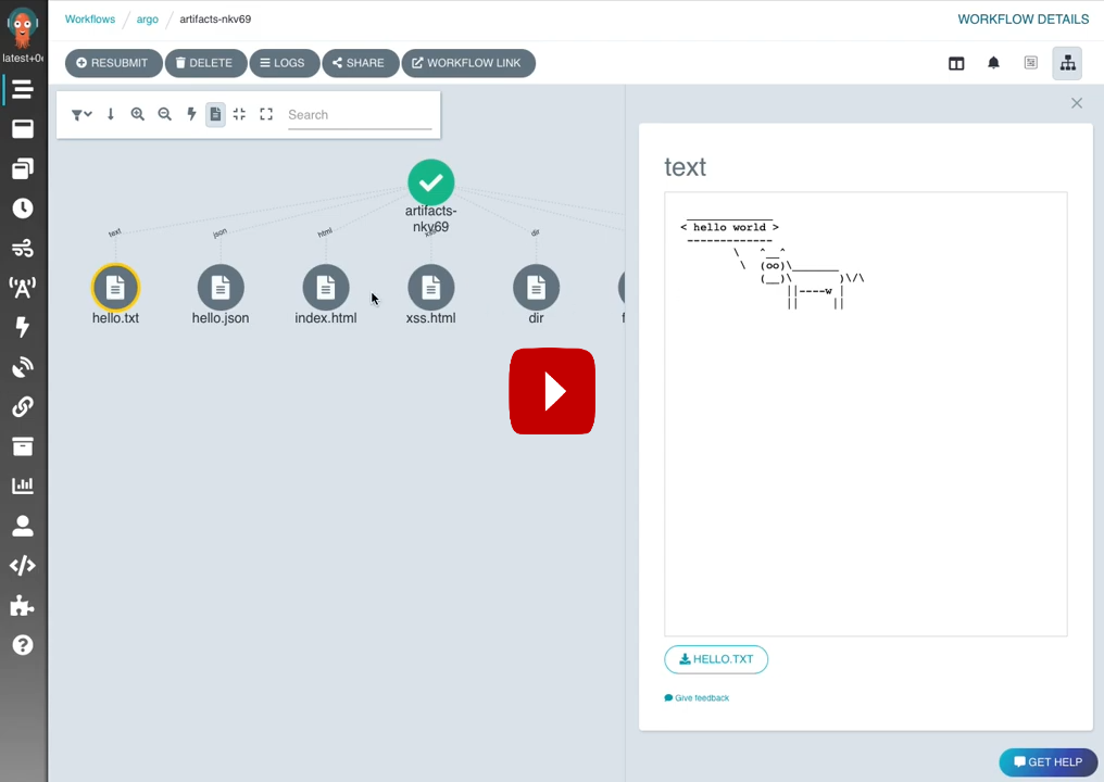 Artifact Visualization - Argo Workflows - The workflow engine for ...